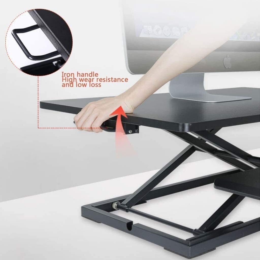 ZYF Keyboard Tray Desktop Splint Tray Keyboard Standing Desk Workstation Cubicles Corner Desk Riser Computer Riser Fit Dual Monitor with Removable Keyboard