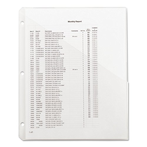 Smead Organized Up Poly Translucent Slash File Jacket, Three-Hole Punched, Letter Size, Clear, 5 per Pack (89506)