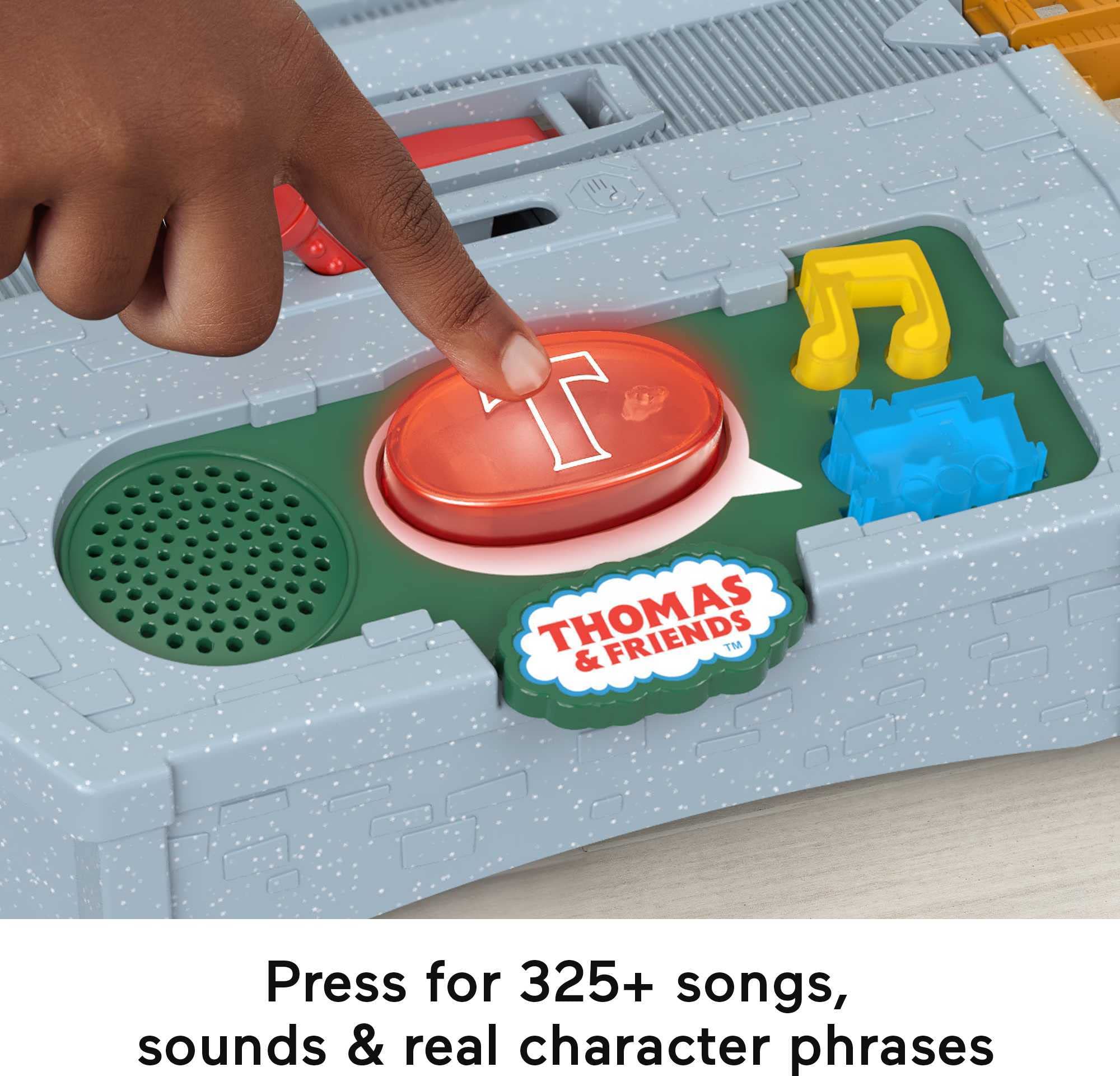 Thomas & Friends Motorized Toy Train Set, Talking Cranky Delivery with Track, Sounds & Phrases for Pretend Play Preschool Kids Ages 3+ Years