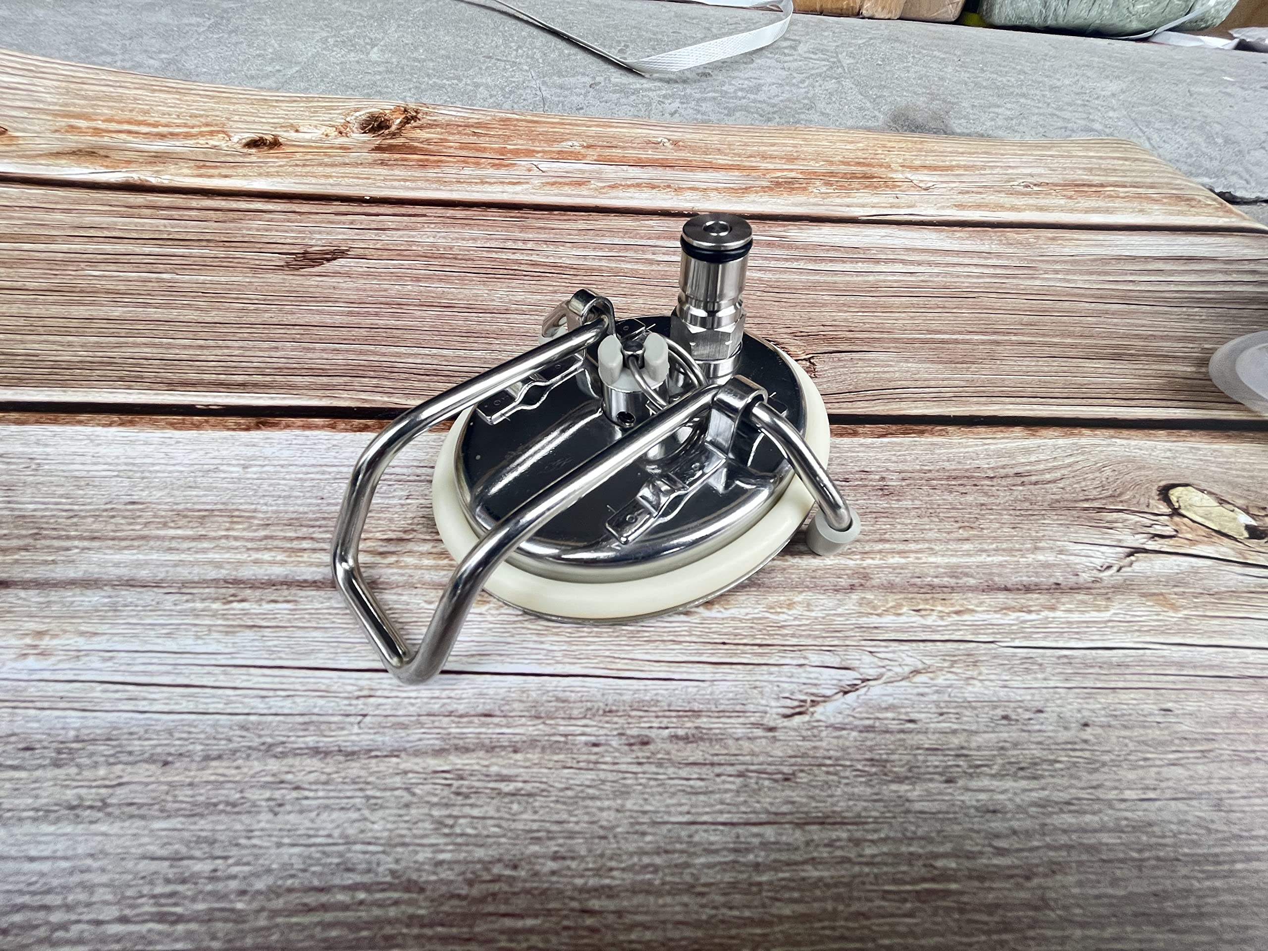 Semfeil Brew Corny Keg Carbonation Keg Lid New Replacement Corny Keg (Soda Keg) Lid Carbonation Stone Beer Force Carbonation Keg Lid Diffusion Stone Carbonating Keg Lid Carbonator