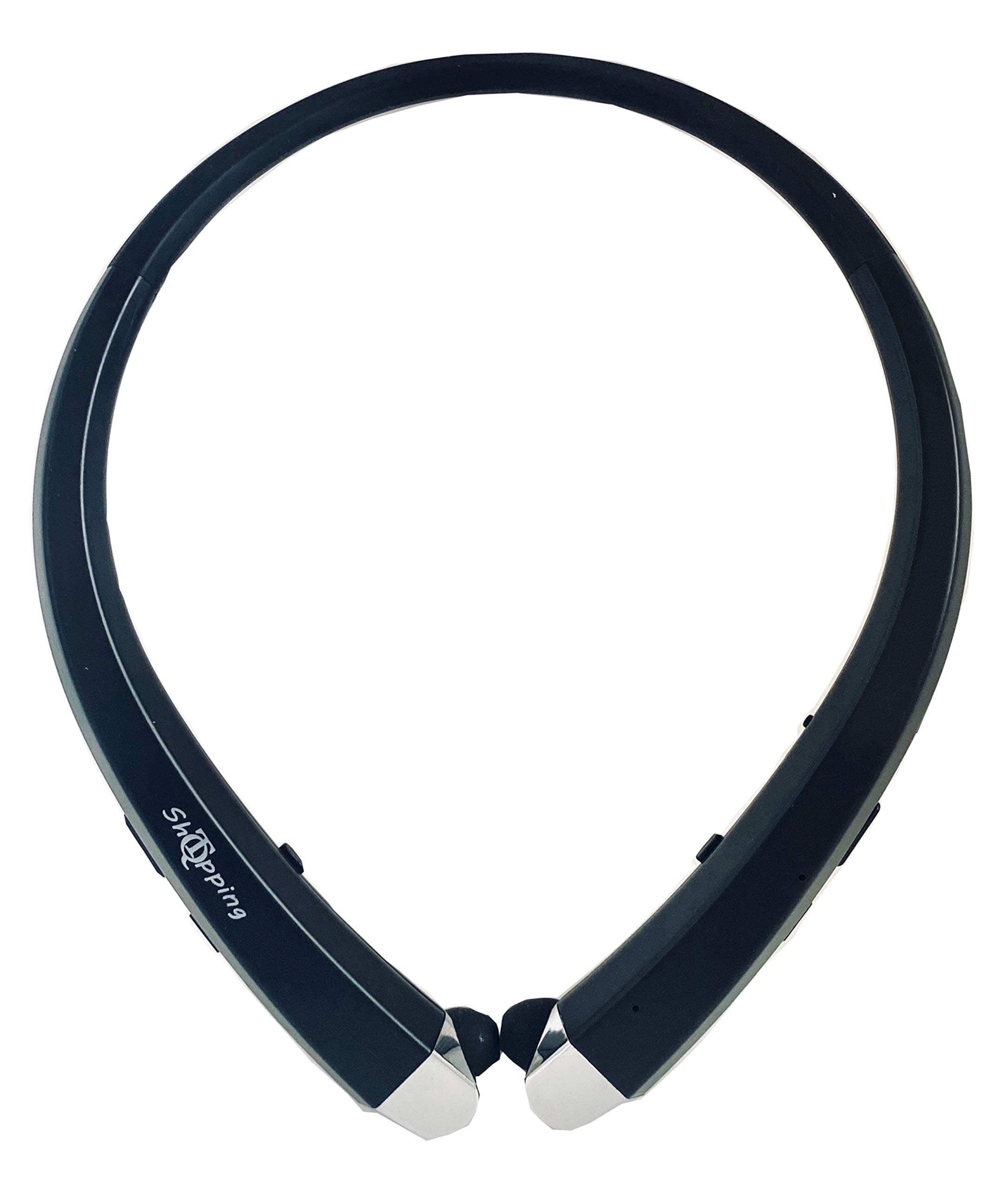 QT S Bluetooth Headset, Lightweight Retractable Neckband Noise Cancelling Stereo Neckband Wireless Headset Talk 6-7 Hours-May Have Minor Cosmetic