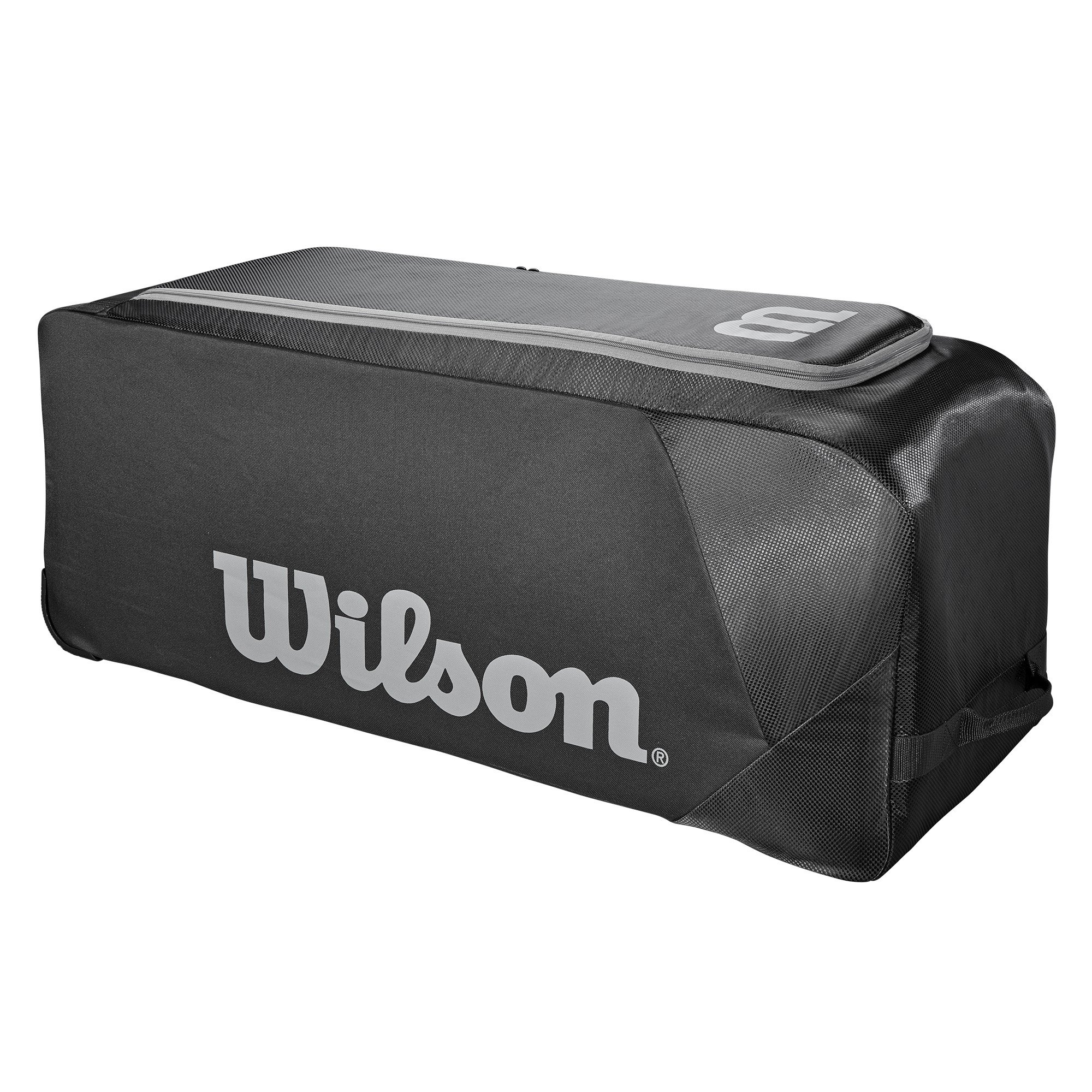 WILSON Sporting Goods Team Gear Bag on Wheels, Black , 39.5"L x 14"W x 15"H
