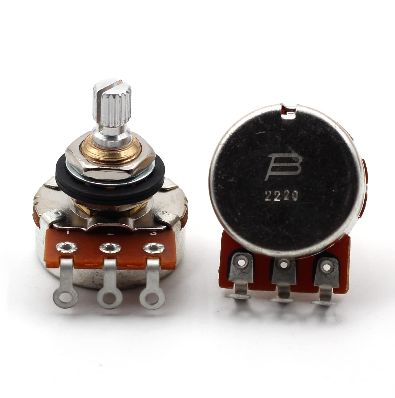 Set of Four (4X) Bourns 500K SHORT Split Shaft Audio Taper Low Friction Potentiometers