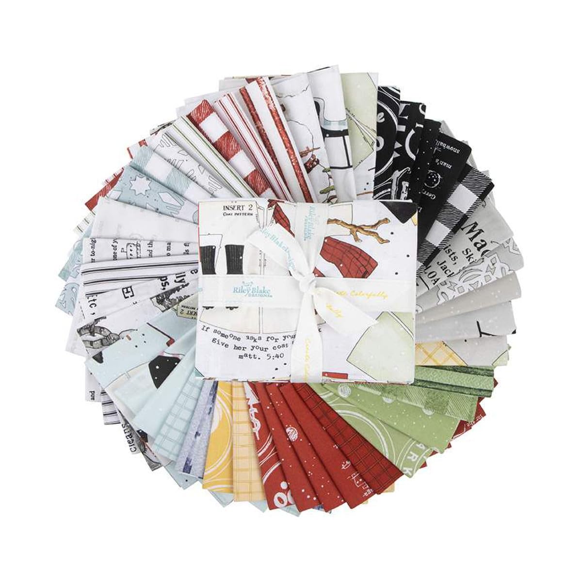 Riley Blake White As Snow Collection by J. Wecker Frisch, Premium Quilting Fabric, Perfect for Quilting, Crafting, Sewing Projects and More… (Fat Quarter Bundle)