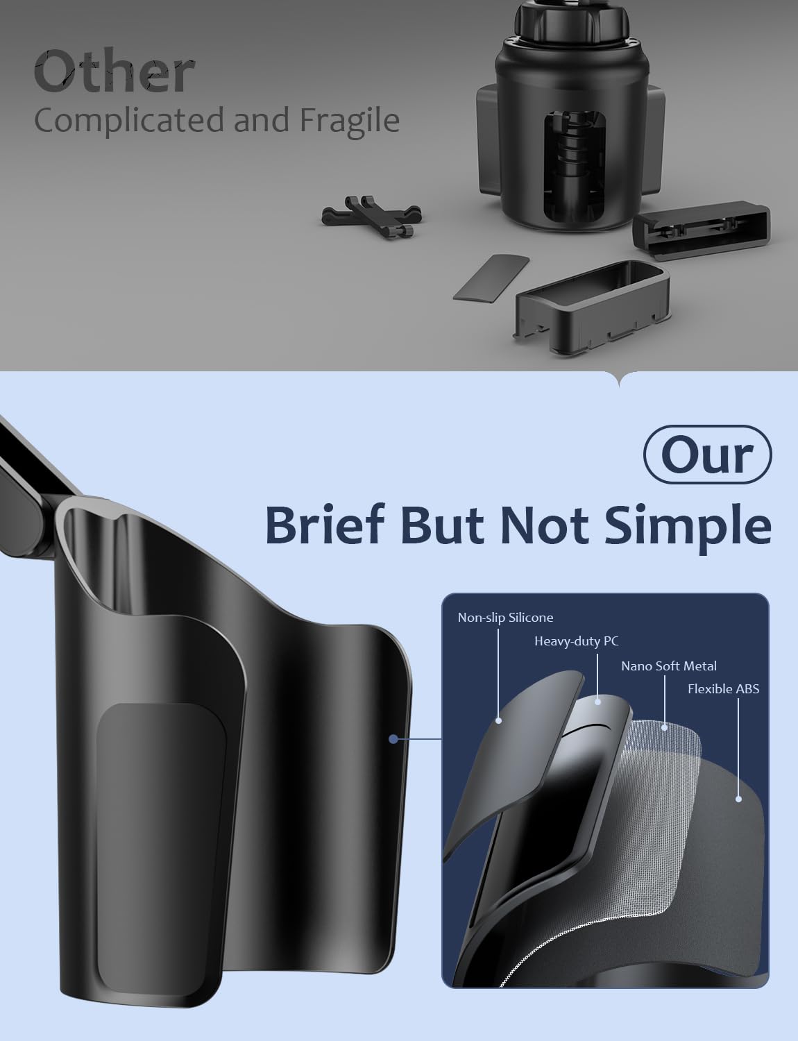 Tryone Tablet Holder Mount for Car Cup Auto CupTablets Stand Compatible withiPad Pro Air Mini | Galaxy Tab | Kindle Fire Hd | Switch Lite