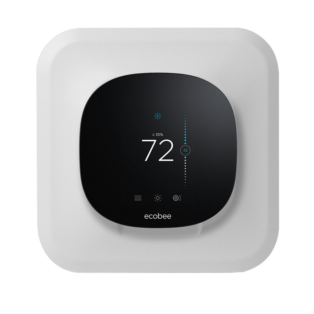 Wall Plate Bracket Cover for Ecobee3 lite Smart Wi-Fi Thermostat (White) (Renewed)