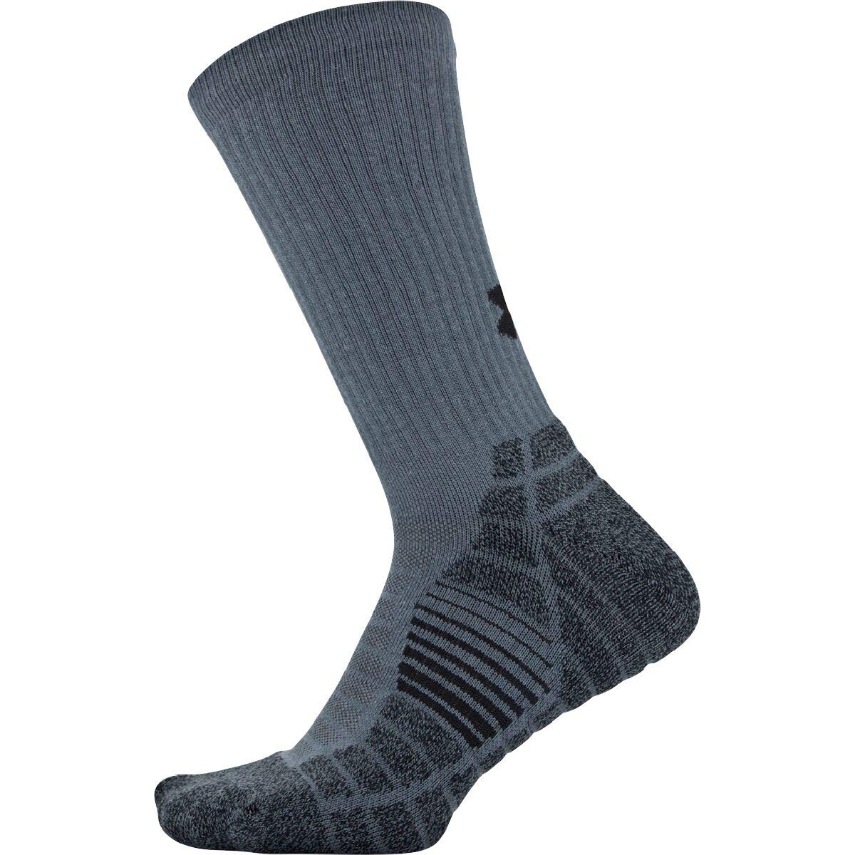 Under Armour Elevate Performance Crew Sock - 3-Pack - Men's Pitch Gray/Asst, 4.0-8.0