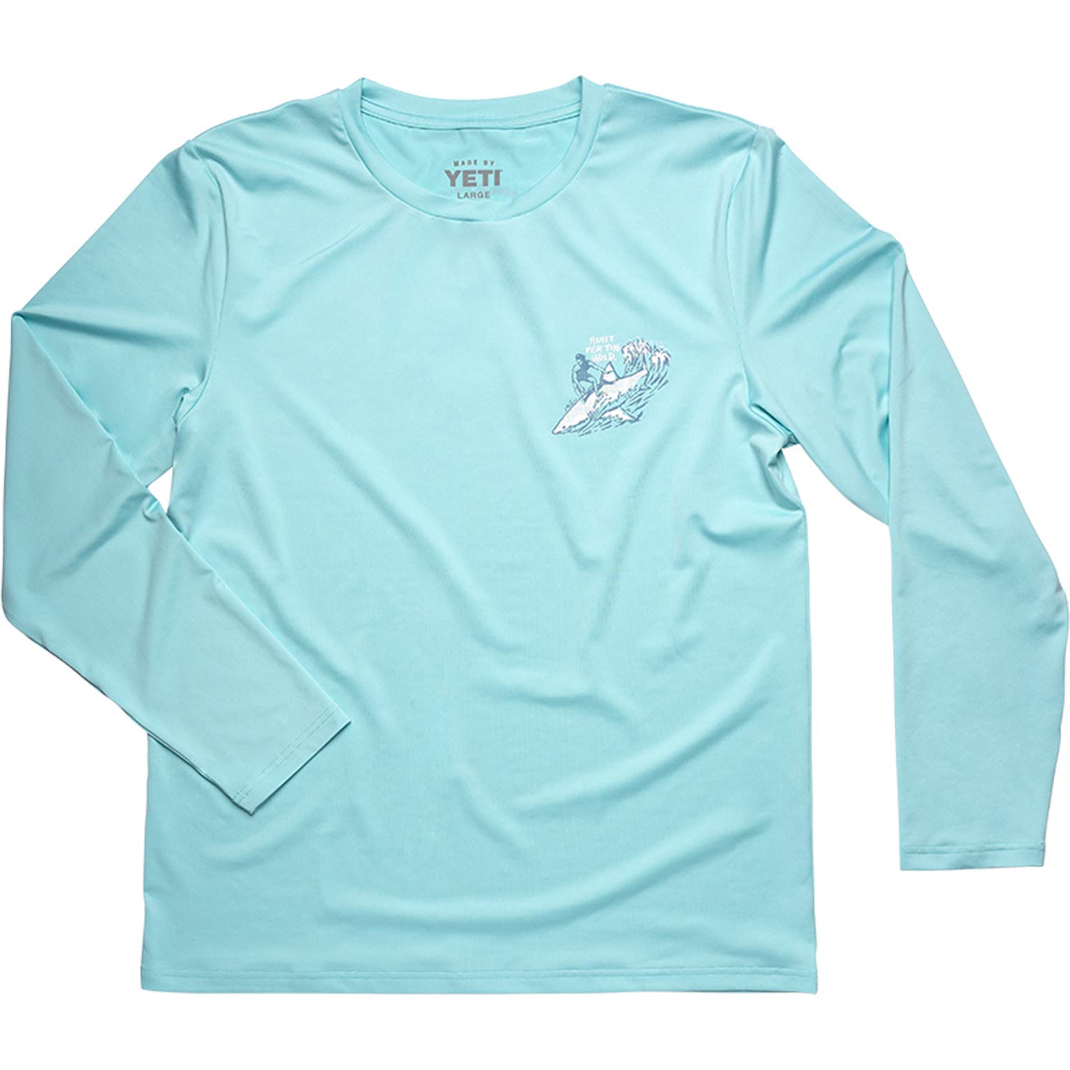 YETI Sharks Up UPF 50 Long Sleeve Sunshirt, Seafoam, X-Large