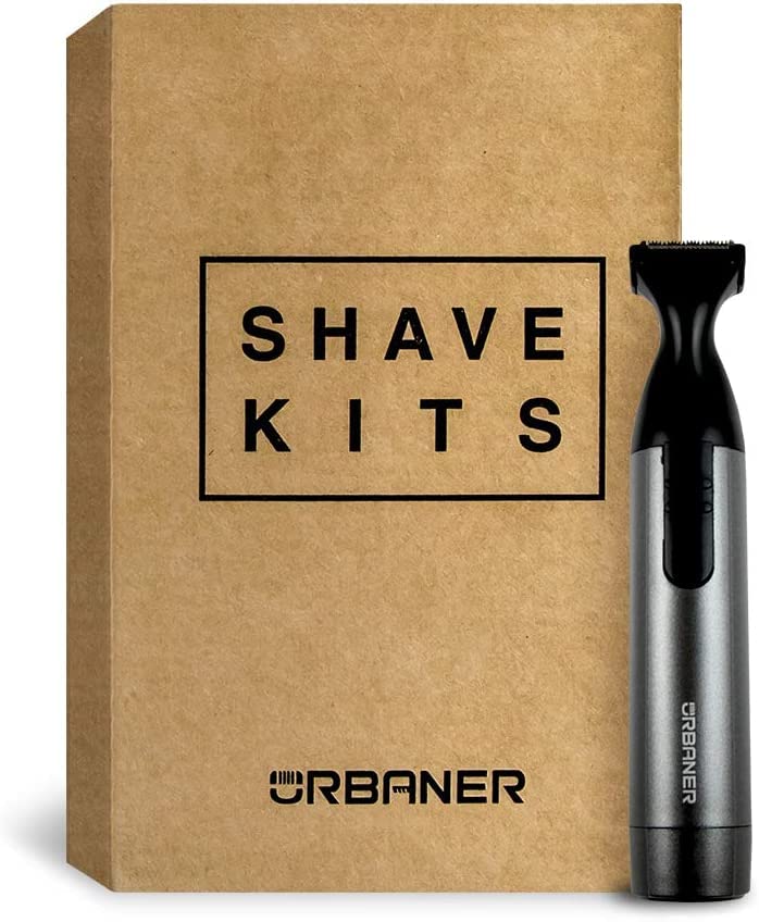 URBANER Mustache Edger, Battery Operated, Waterproof Compact Beard Trimmer for Men, Portable Clipper for Travel Grooming, Gift for Men, Length Adjustable, MB-042