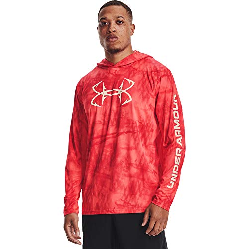 Under Armour Iso-chill Shore Break Camo Hoodie, Venom Red (690)/Summit White, Small