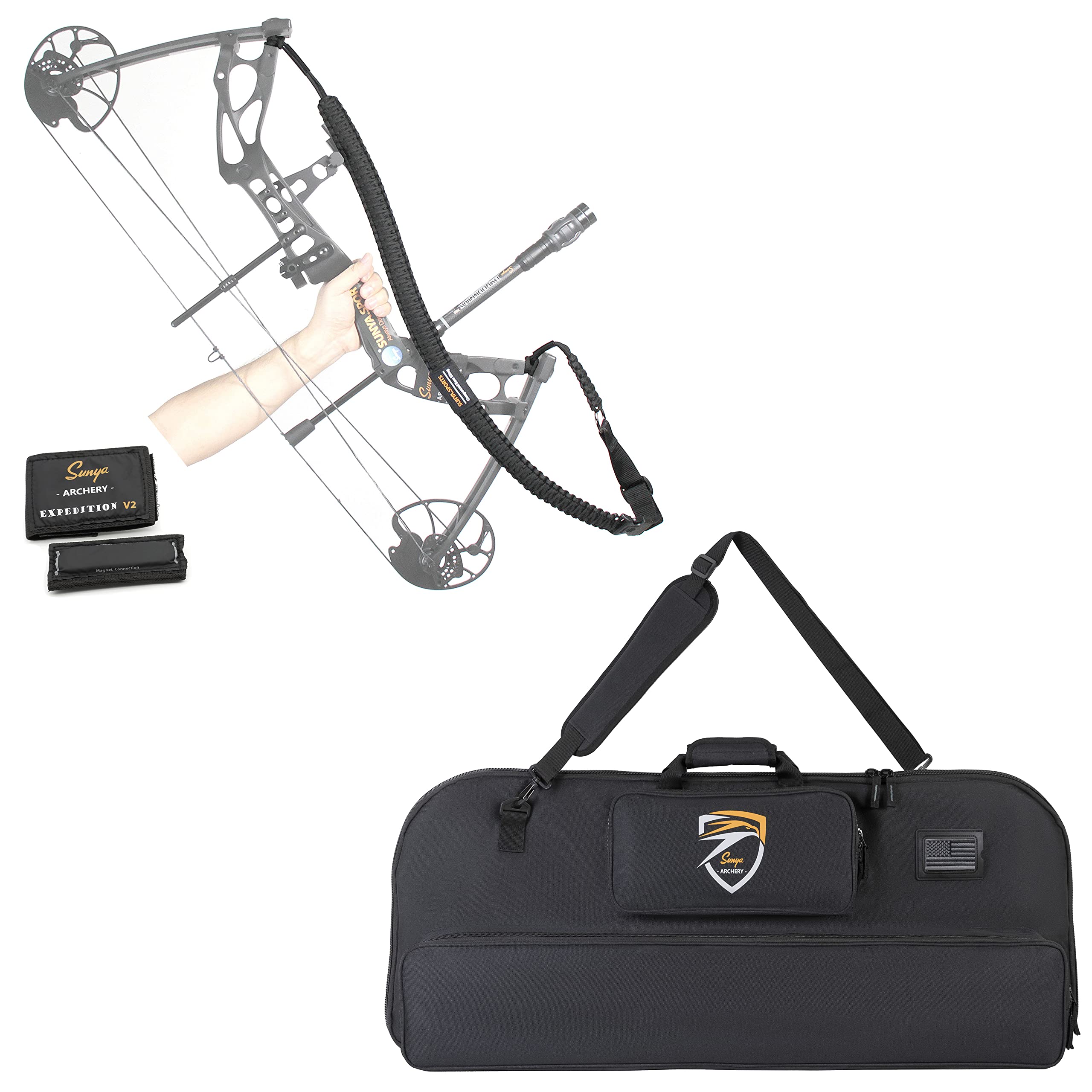 SUNYA Paracord Compound Bow Sling+Bow Case