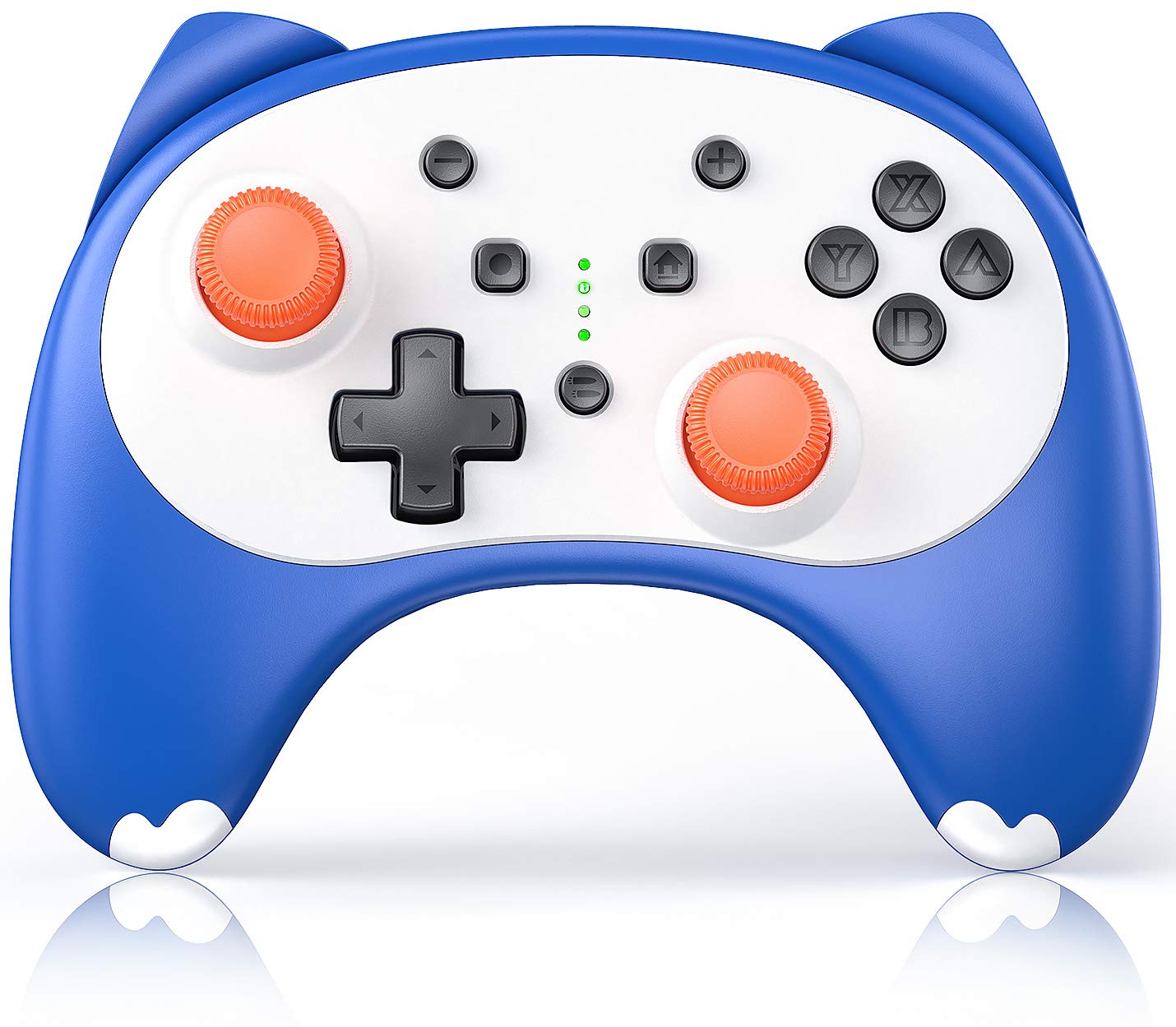 Vivefox Wireless Switch Pro Controller for Nintendo Switch/Lite Switch Remote Joypad Gamepad Replace for Nintendo Switch Cartoon Controller with Gyro Axis, Vibration, Turbo, Headphone Jack - Blue