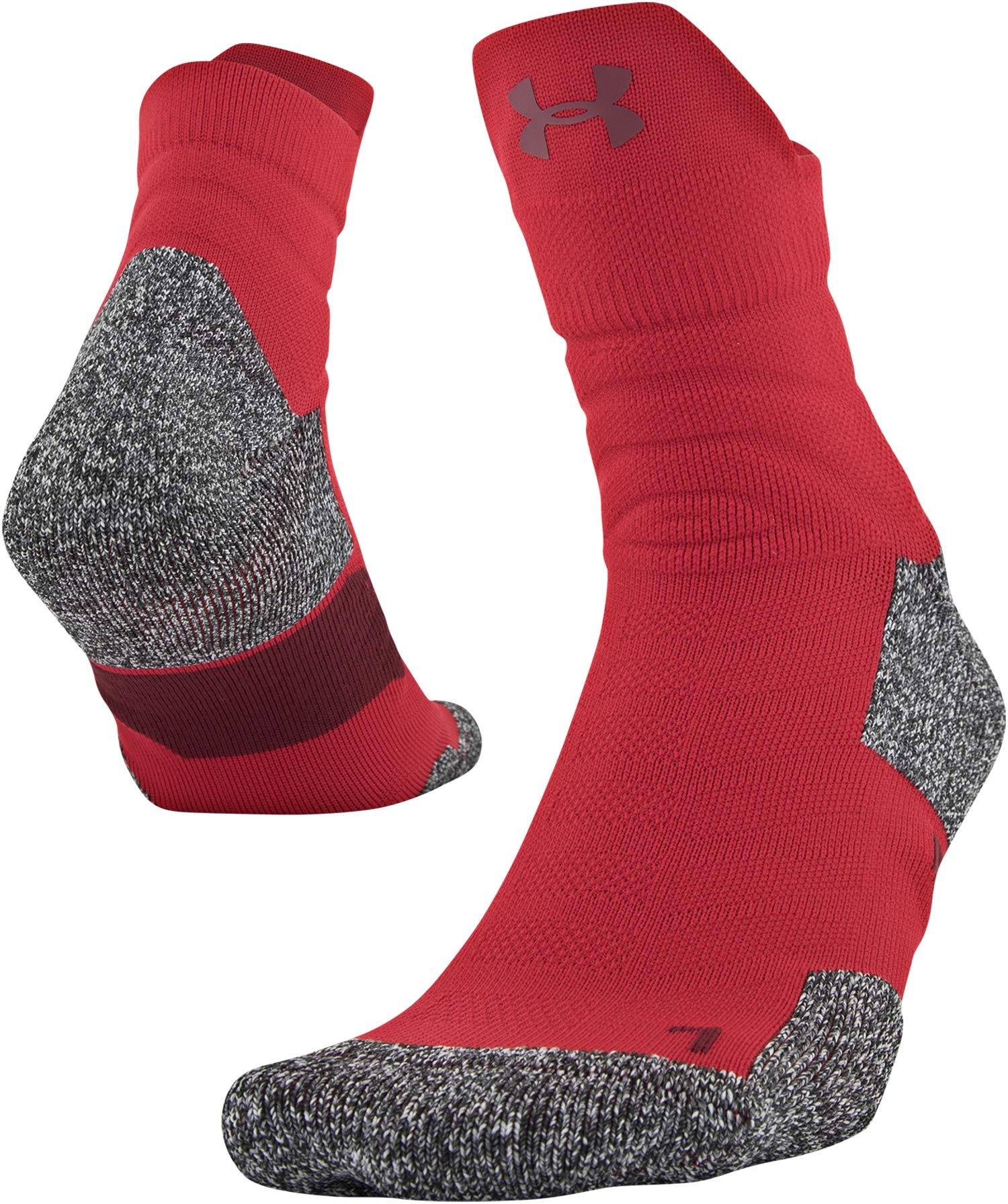 Under Armour Drive Basketball Quarter Socks, 1-Pair, White, Shoe Size: Mens 8-12, Womens 9-12