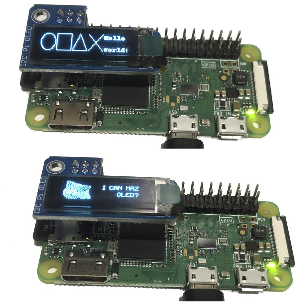 Stemedu PiOLED 0.91inch OLED for Raspberry Pi 128x32 SSD1306 White
