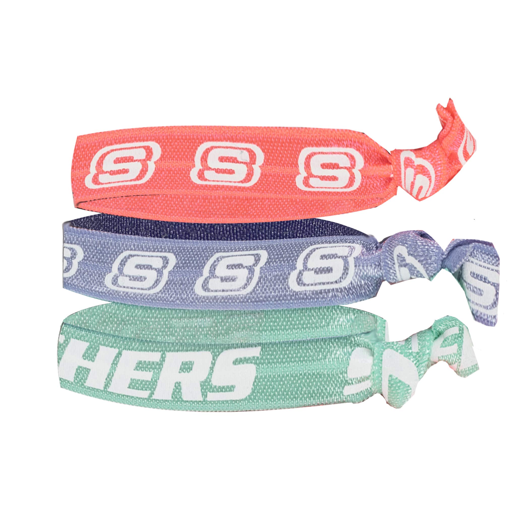 Skechers girls Girls' 6 Pack Low Cut + 3 Pack Hair Ties Socks, Tie Dye, 7-8.5 US