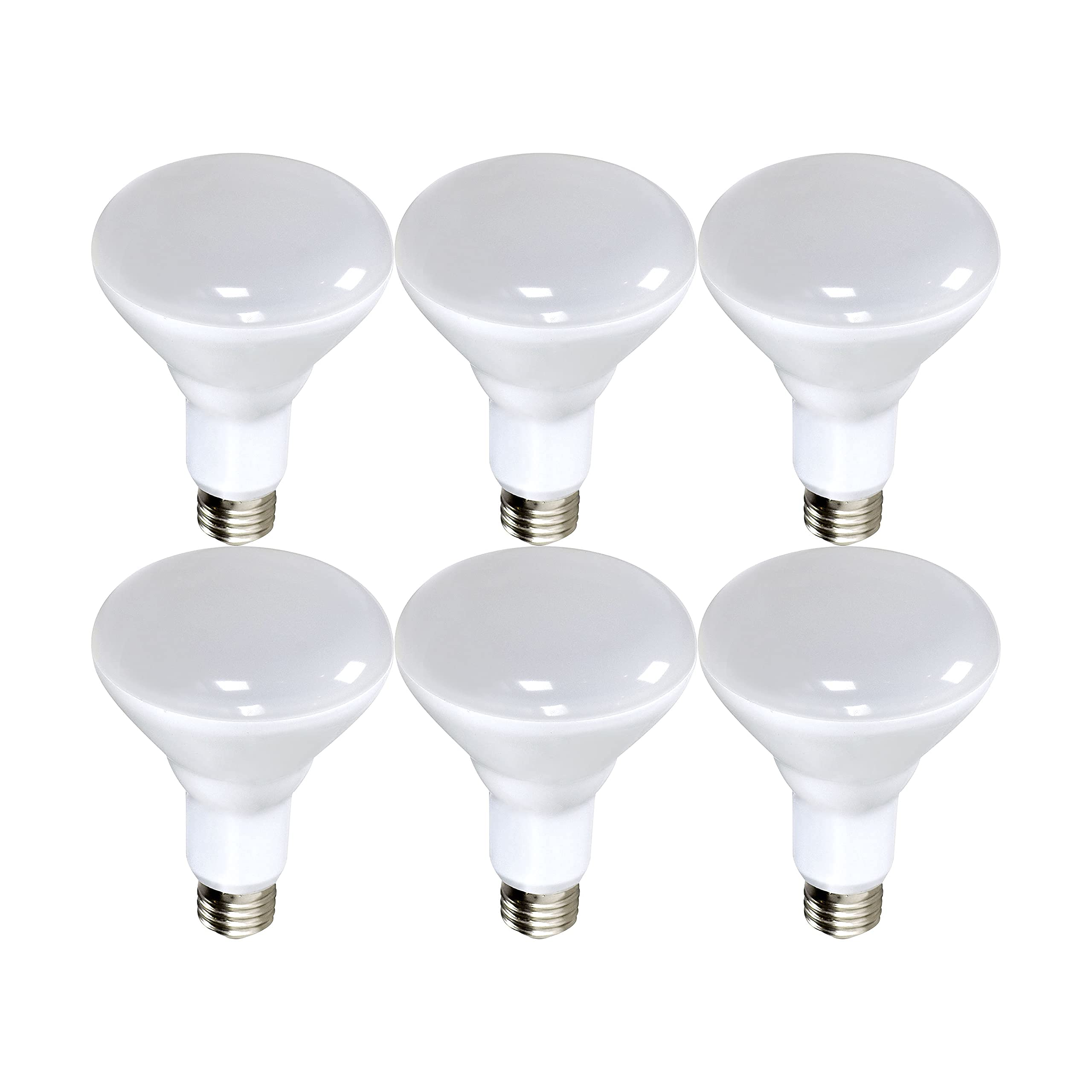 Satco 6 Pack 16.5 W LED Light Bulb BR40 4000K Cool White Light 120 Volts Dimmable S9640