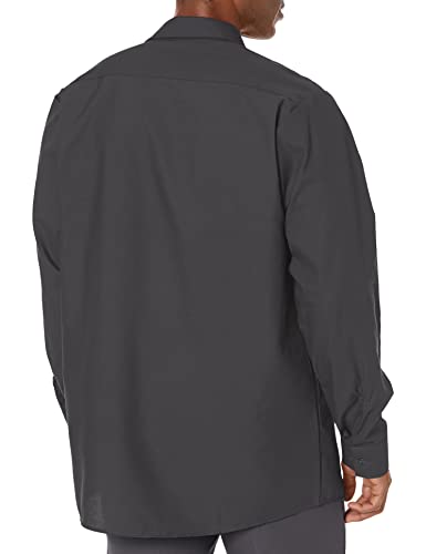 Red Kap Men's Industrial Work Shirt, Regular Fit, Long Sleeve, Black, 2X-Large