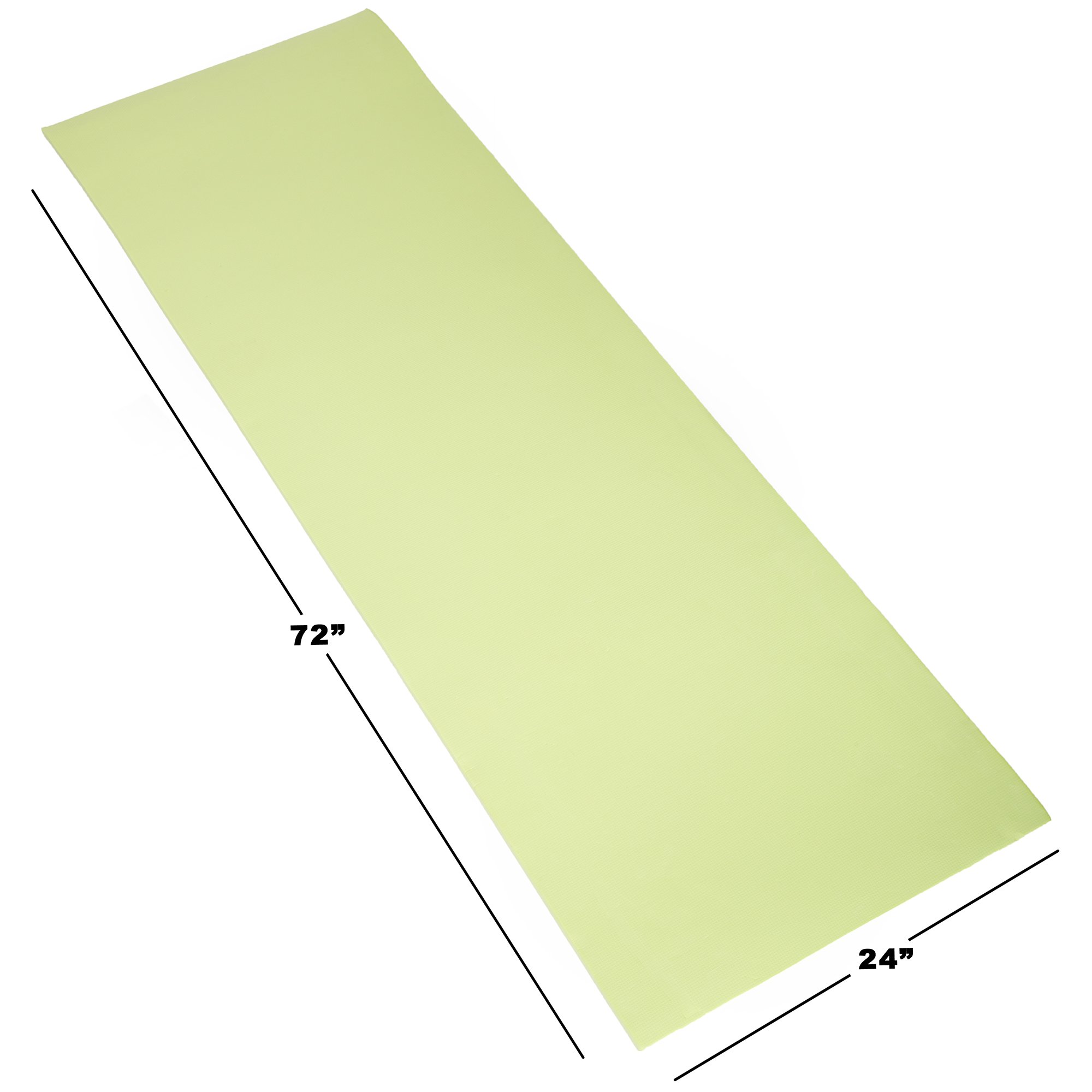 Sleeping Pad, Lightweight Non Slip Foam Mat with Carry Strap by Wakeman Outdoors (Thick Mattress for Camping, Hiking, Yoga and Backpacking) (Green) , 72 inches (L) x 24 inches (w) x 0.50 inch (H)