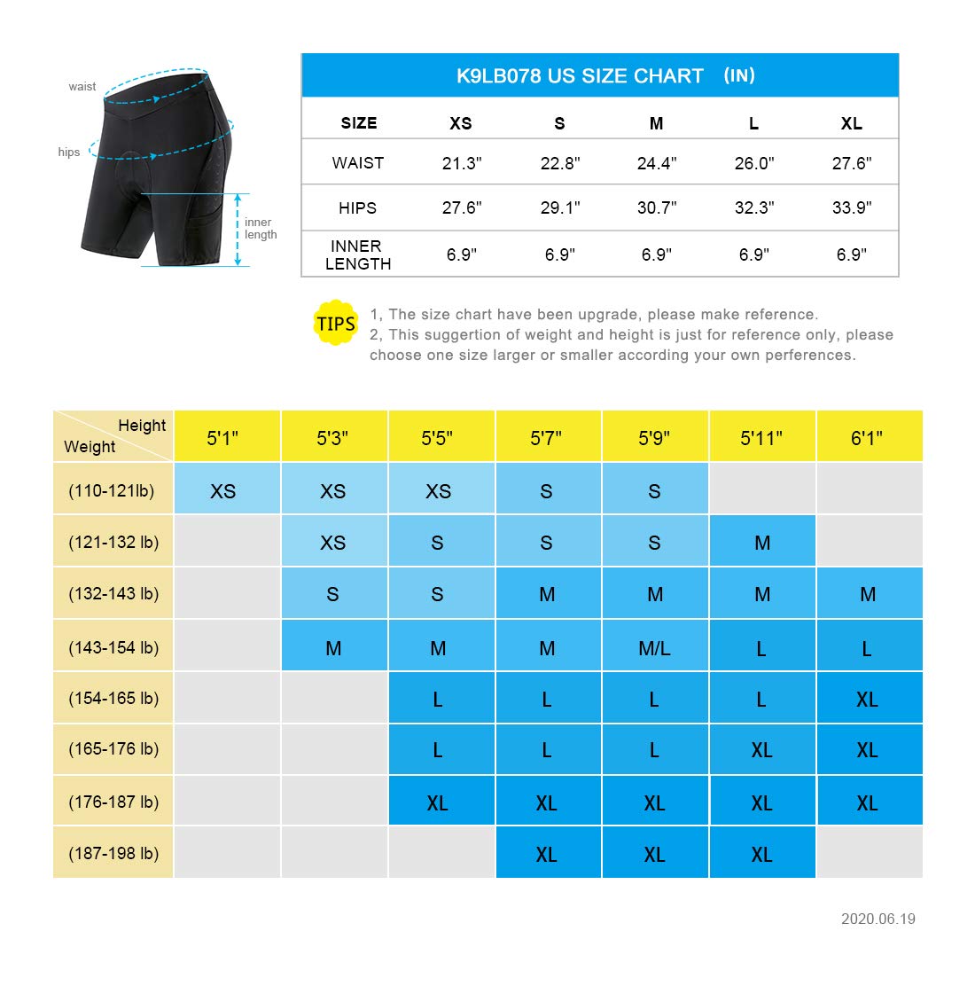 Santic Women Bike Shorts, 7" Breathable 4D Padded Women's Cycling Shorts with Pocket