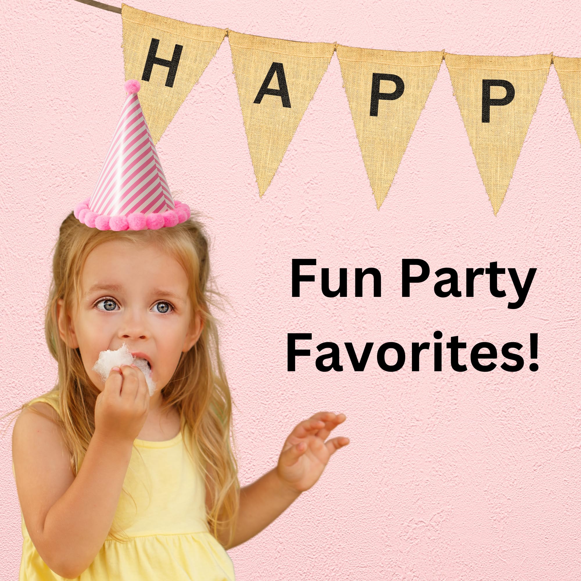 Strawberry and Raspberry Flavored Cotton Candy Mini Bites, Individually Packaged Party Favors, Swirl Sticker Included, 0.53 Ounces, (Pack of 4)