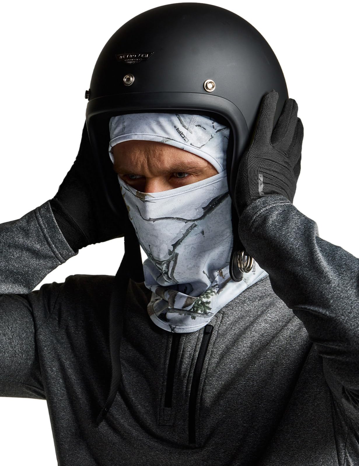TSLA Thermal Winter Balaclava Face Mask, UV Protection Fleece Lined Ski Mask, Lightweight Windproof Neck Gaiter, Windproof Balaclava Black, One Size