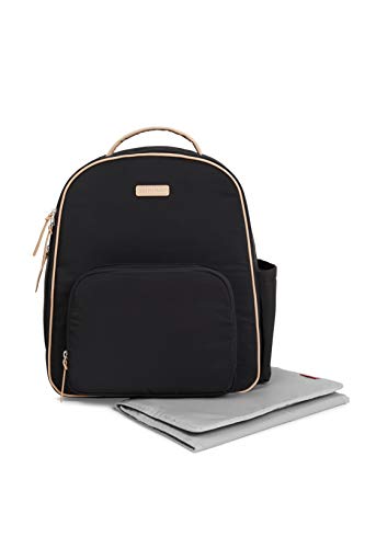 Skip Hop Diaper Bag Backpack: Clarion Clear Organization with See-Through Packing Pouch, Changing Pad and Stroller Attachment, Black