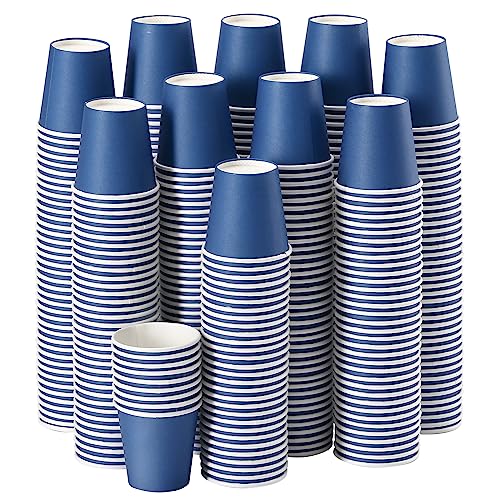 SIUQ 1200 Pack 3 oz Paper Cups, Disposable Bathroom Cups, Small Mouthwash Cups, Hot/Cold Beverage Drinking Cup (Navy Blue)