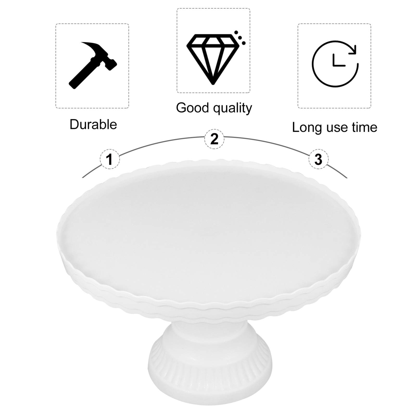 SOIMISS White Plastic Cake Stand for Wedding, Birthday, Party
