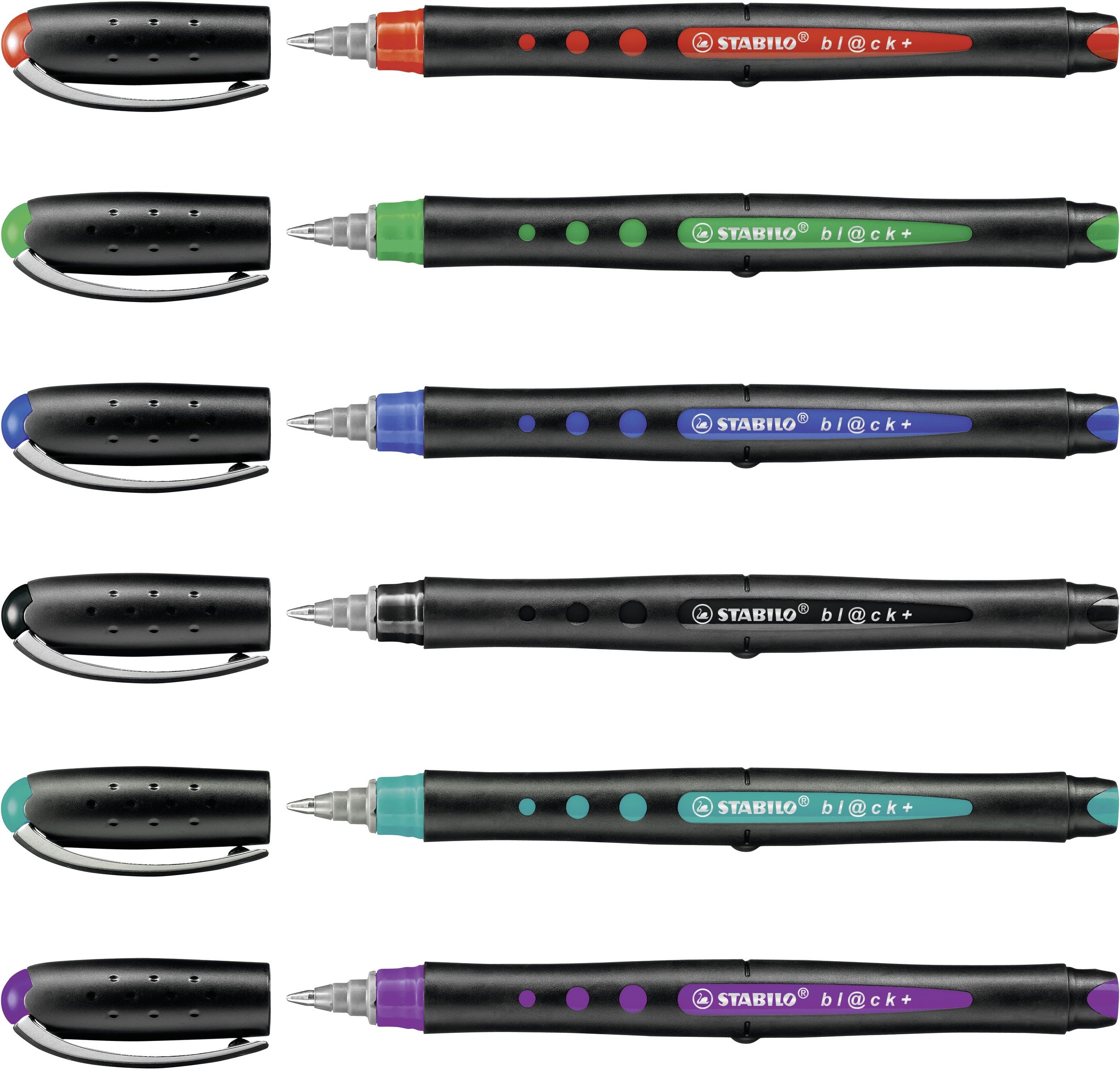 Stabilo Bionic Med Pointball Pen Wallet Black , Set of 6 , Multicolored