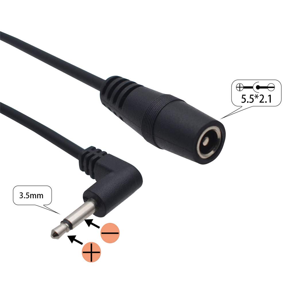 SAPHUE 3.5 Postive Tip Power Supply Converter Cables Adapter Plug for Electro Harmonix Eh DOD Electric Guitar Effect Pedals 5.5mm 2.1/2.5mm to 3.5mm(1/8″) (Pack of 2 Pcs)