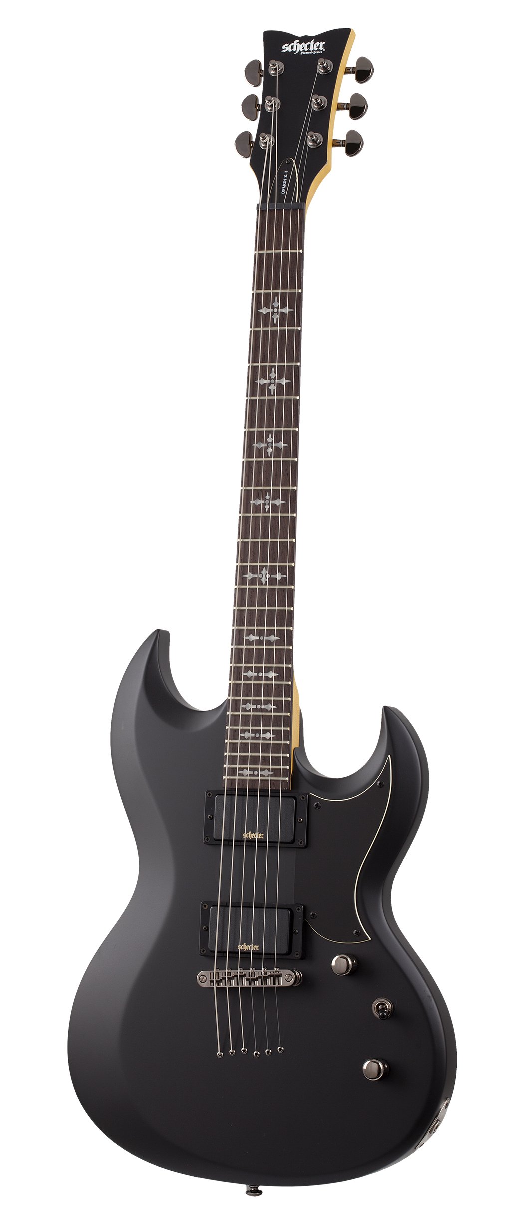 Schecter 6 String Solid-Body Electric Guitar, Aged Black Satin (3664)