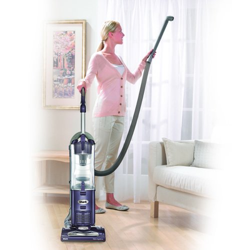 Shark Navigator Upright Corded Bagless Vacuum, Lightweight, Large Capacity for Carpet and Hard Floor Cleaning with Swivel Steering (NV27PR), Purple