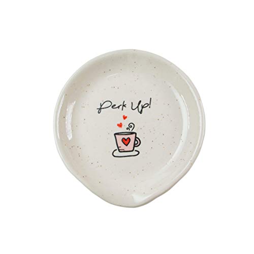 VILIGHT Spoon Rests for Coffee Cups - Coffee Bar Accessories Coffee Table Décor - Gift for Women Men - Perk Up