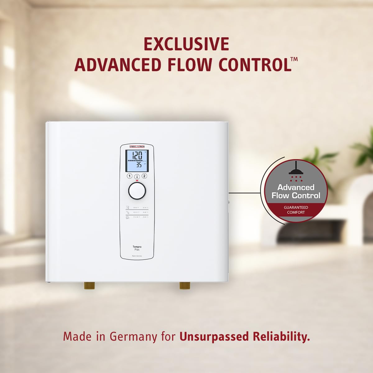 Stiebel Eltron Tankless Water Heater β Tempra 24 Plus β Electric, On Demand Hot Water, Eco, White, 20.2