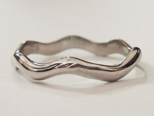 SOVATS Curved Thumb Ring for Women 925 Sterling Silver Rhodium Plated - Simple, Stylish &Trendy Nickel Free Ring, Size 8