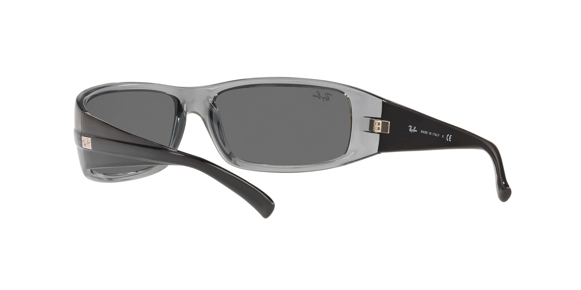 Ray-Ban Men's RB4057 Rectangular Sunglasses, Grey, 61mm