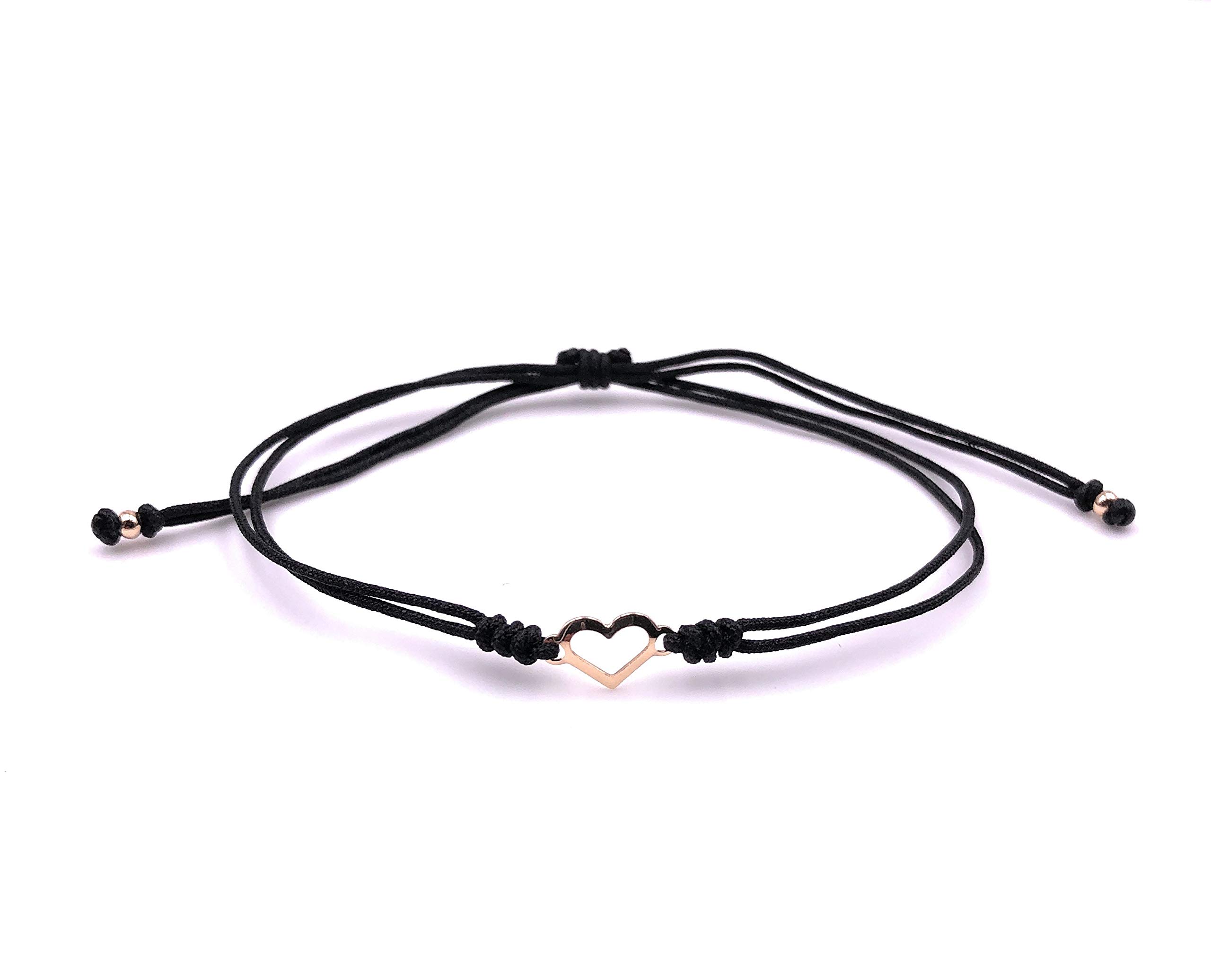 Set of 3 Back to School Mother and Two Daughters Matching Heart Bracelets