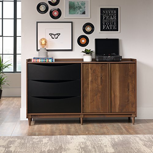 Sauder Harvey Park Entertainment Credenza, For TV's up to 55", Grand Walnut finish