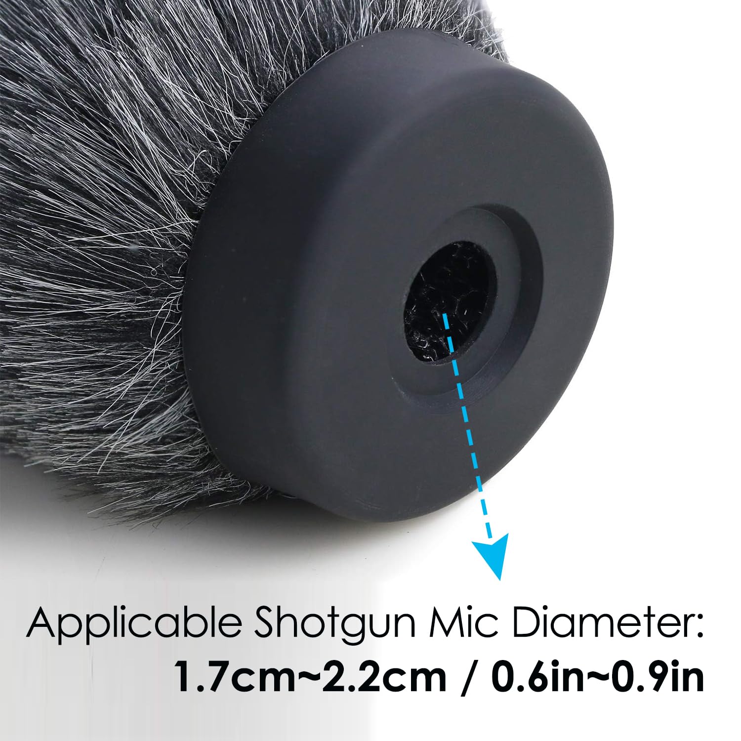 YOUSHARES Deadcat Wind Muff for Rode NTG4,MKE 600 Shotgun Microphones, Audio-Technica AT875R Shotgun Microphones, Windscreen Up to 4.7" Long