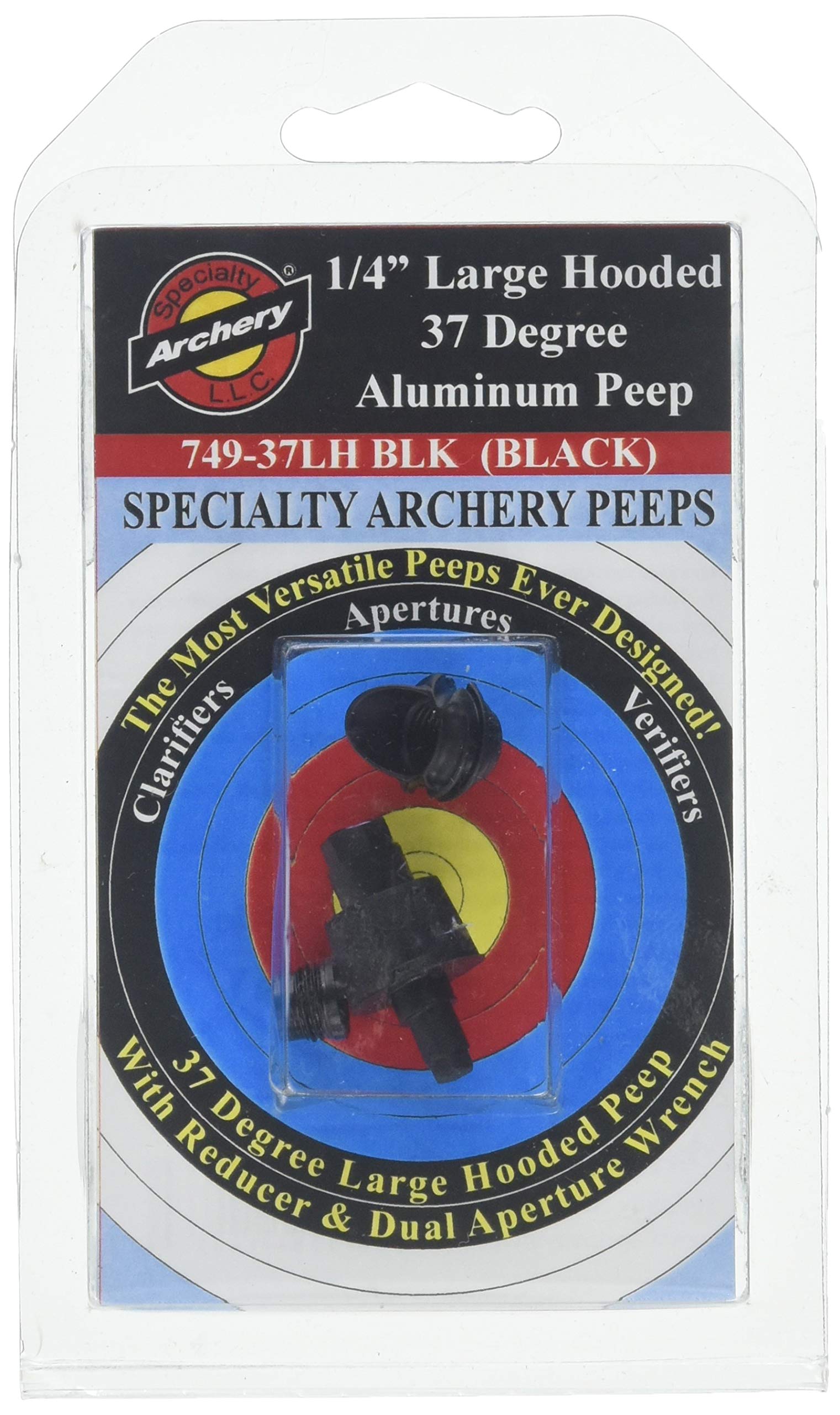 Specialty Archery Hooded Peep Black 1/4 in.