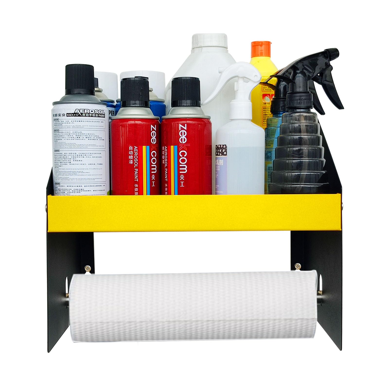 Su ying Garage Paper Towel Holder -paper towel holder wall Mount (with shelf),Garage Organization and Storage,Home, Shop Organization (13 x 9)