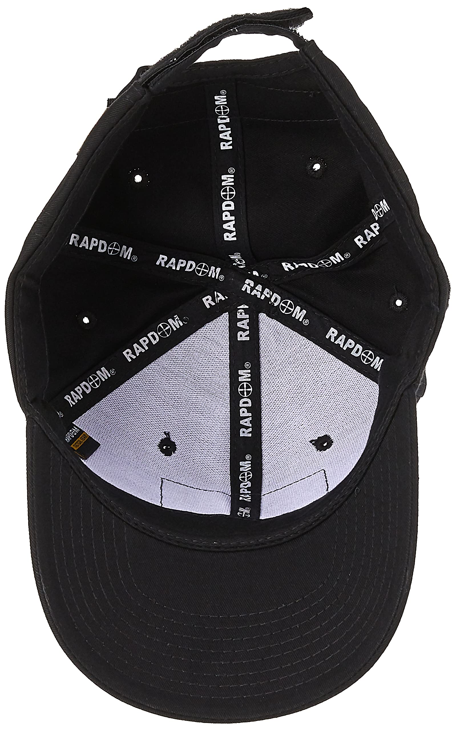 RAPDOM Mens Padded Baseball-caps, Black