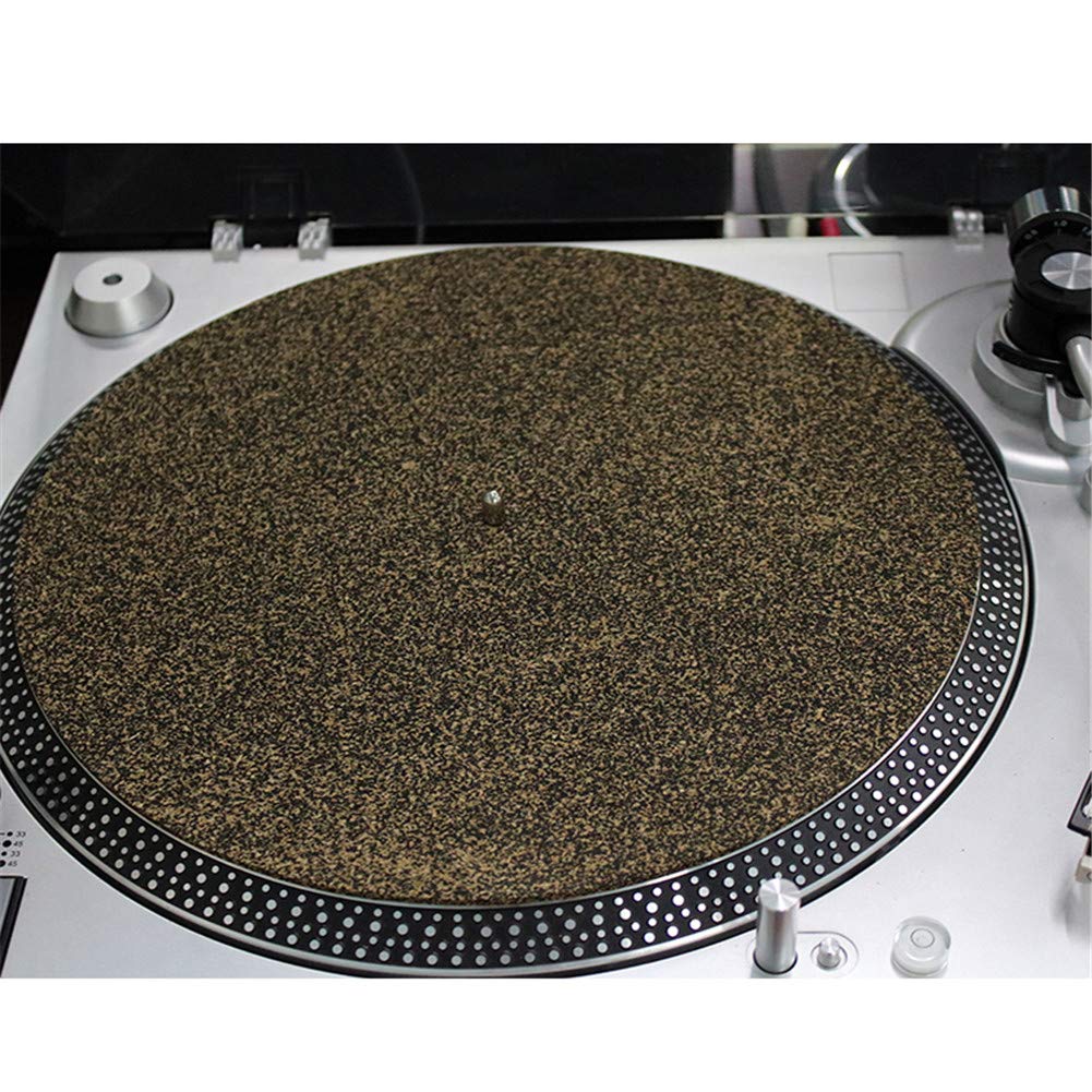 Turntable Slip Mat Rubber Cork β Anti Static 1/8 thick Vinyl Record Player Slipmat by Record-Happy. A Basic and Defining Upgrade for The Demanding Audiophile. Improves Sound Quality and Reduces Noise
