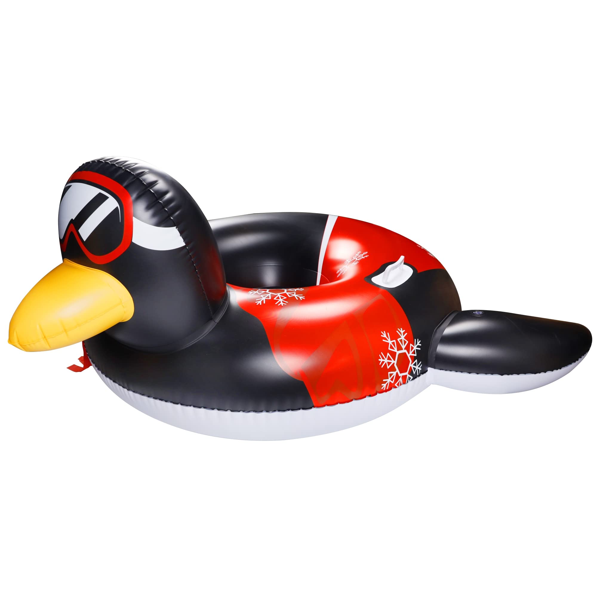 Triumpeek Snow Tubes, Inflatable Snow Sleds Heavy Duty Sledding Snowboard with Handles Winter Outdoor Fun (Penguin)