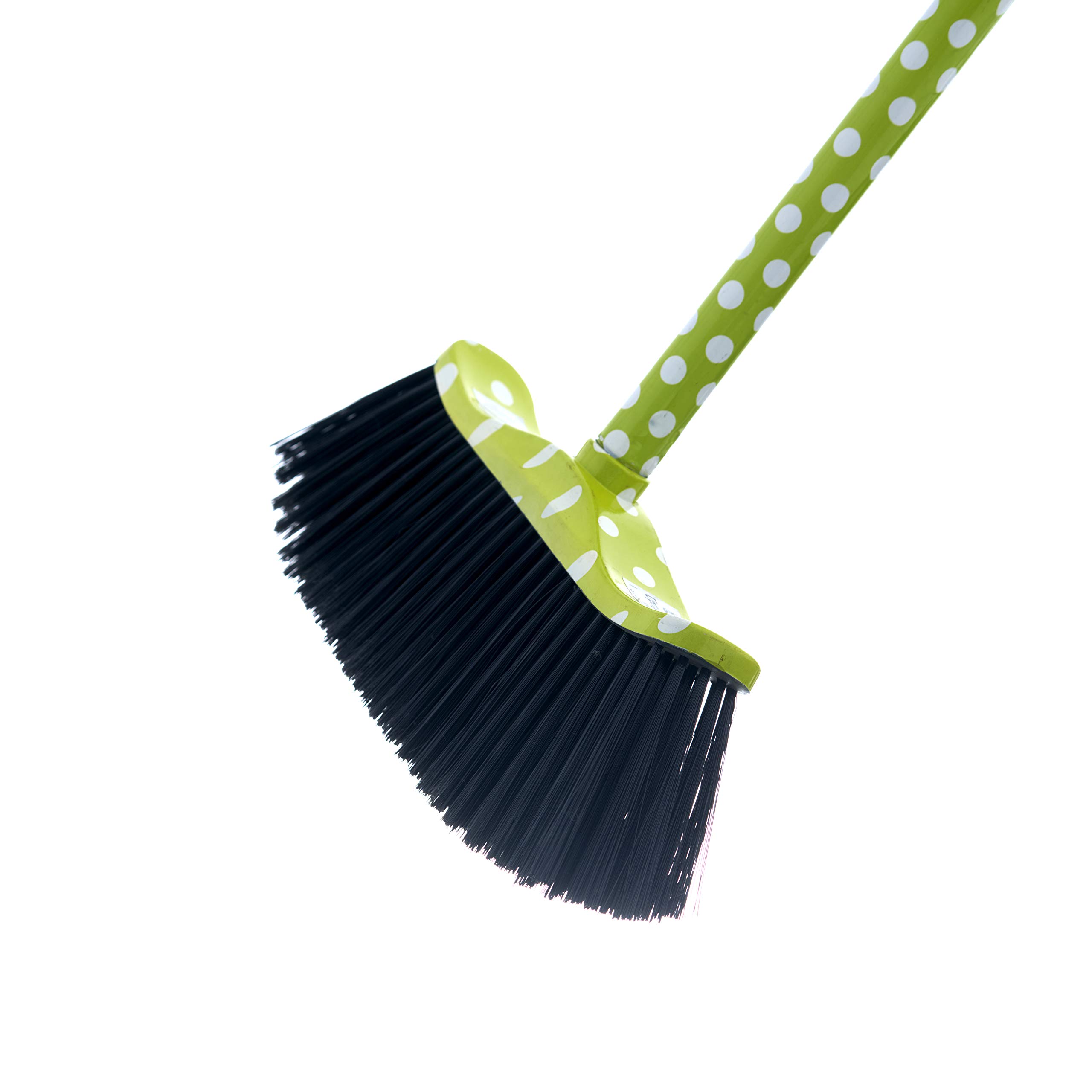 Superio Cotton Mop and Broom Set, Light Green Polka Dot Print Design, Superior Cleaning Tools Broom and String Mop.