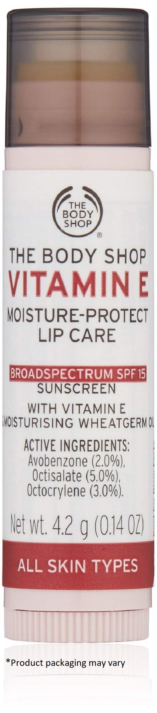 The Body Shop Vitamin E Lip Care Stick SPF 15, 0.14 Ounce (Packaging May Vary)