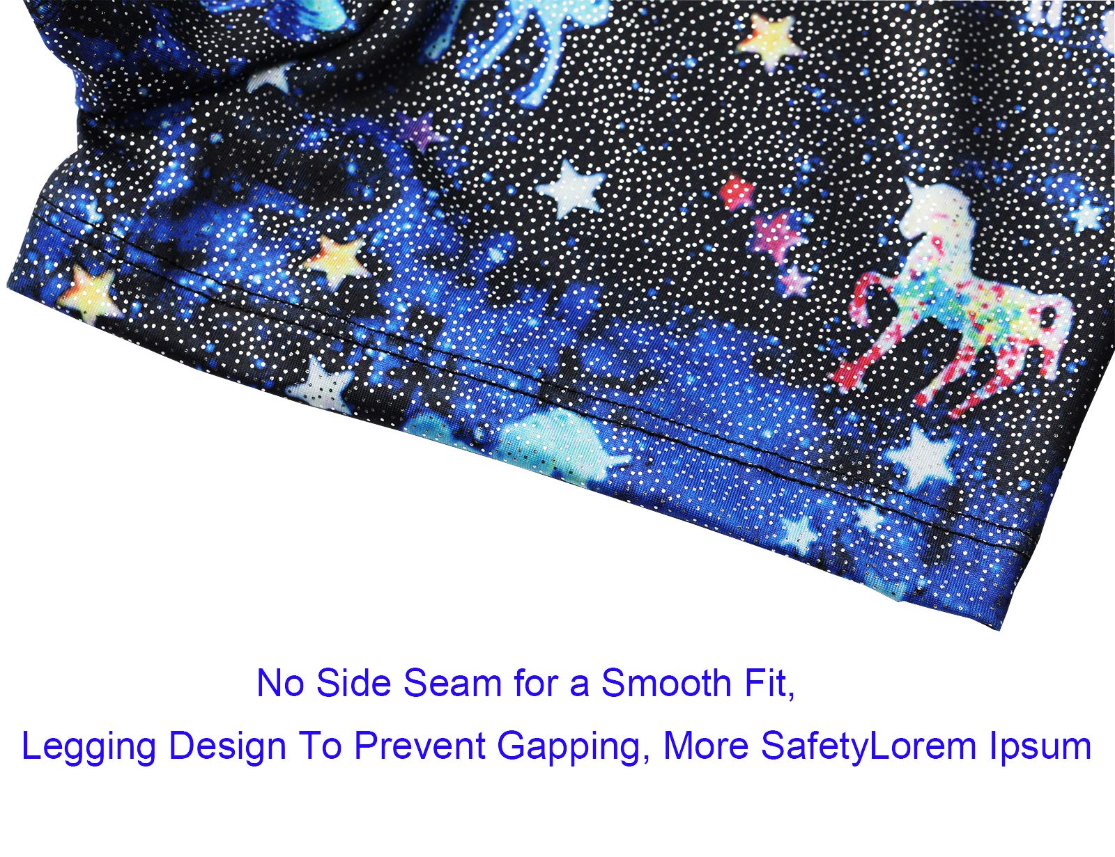 TENVDA Toddler Girls' Sparkle Dance Tumbling Ballet Gymnastics Unicorn Short 3-4T Navy Blue