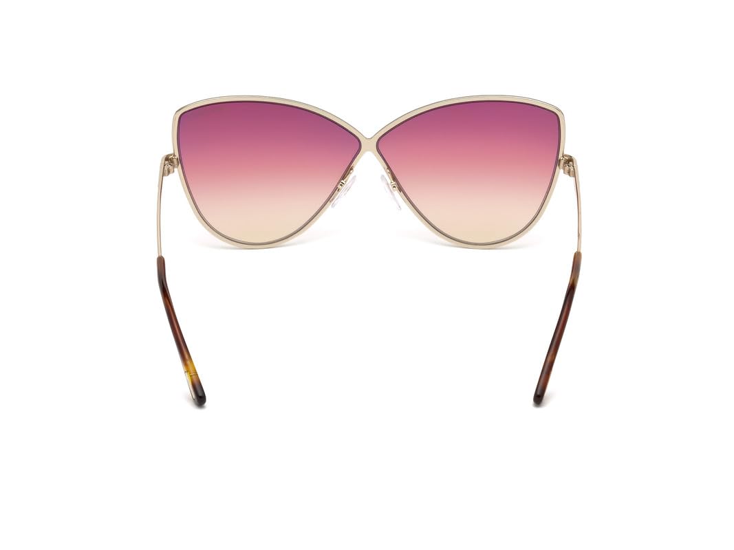 Tom Ford FT0569 28T Shiny Rose Gold Elisa Cats Eyes Sunglasses Lens Category 1