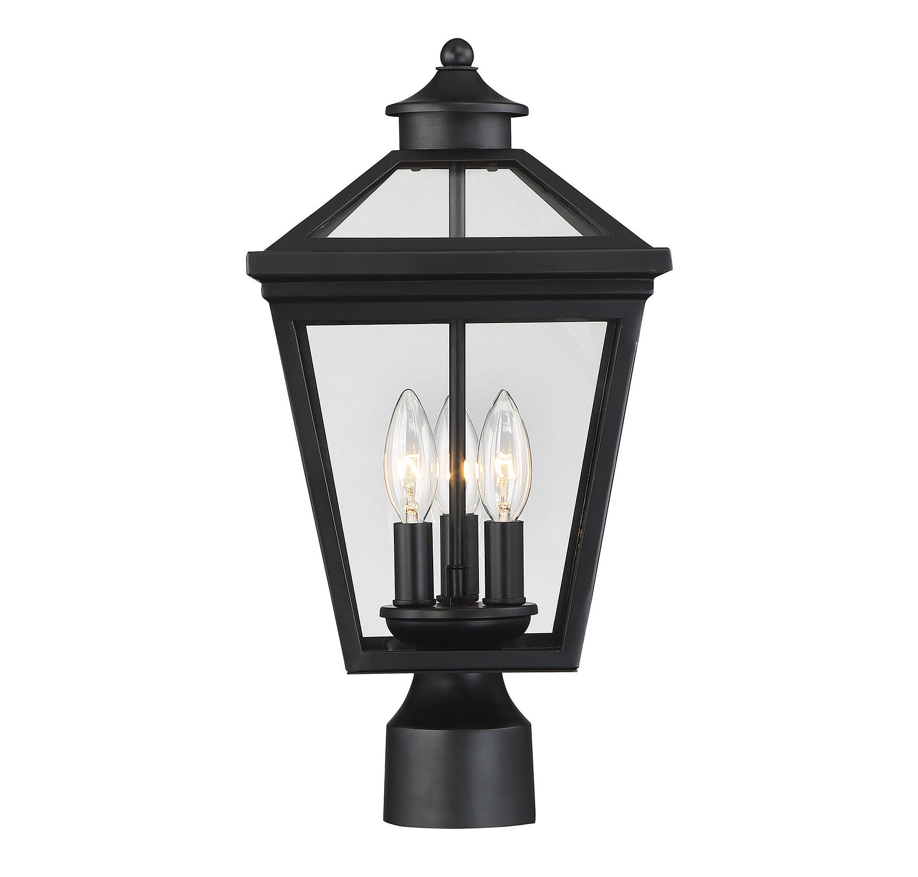 Savoy House 5-147-BK Three Light Post Lantern