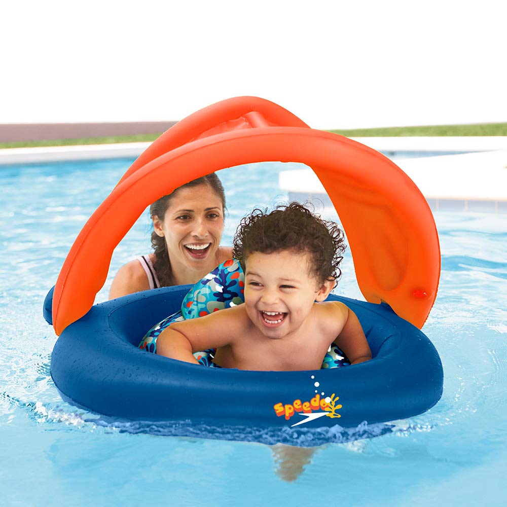 Speedo Baby Swim Flotation Baby Cruiser With Canopy Begin to Swim , Pink